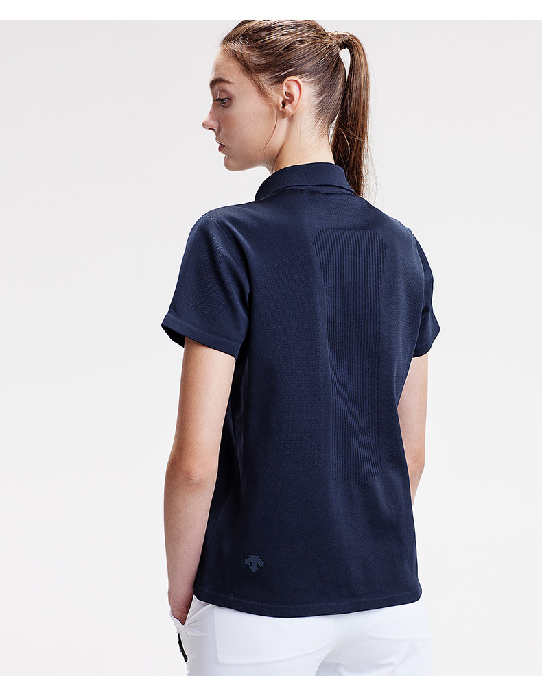【DESCENTE迪桑特 女士运动POLO衫】DESCENTE迪桑特 FUSION KNIT 女子短袖POLO衫 D9212FPS17【正品 价格 图片】 - 寺库网