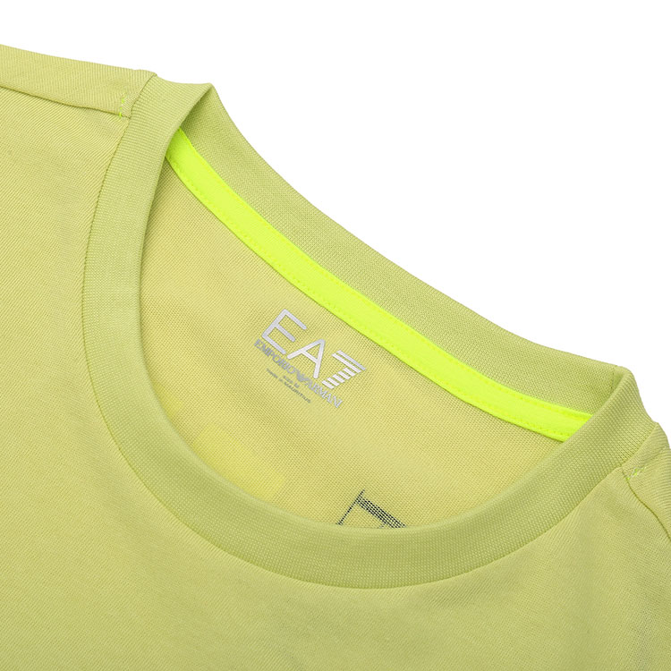 【EA7EA7 男士短袖T恤】EA7 青柠色 男士EA7标识印花圆领短袖T恤 3HPT29-PJJ6Z-1809 2020年春夏【正品 价格 图片】 - 寺库网