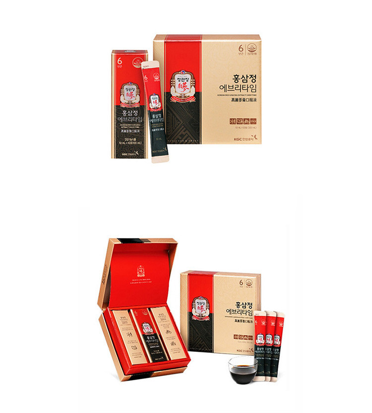 【Zheng Guan Zhuang韩国人参公社正官庄 传统滋补】Zheng Guan Zhuang/正官庄 红参精浓缩液便携装 10ml ...