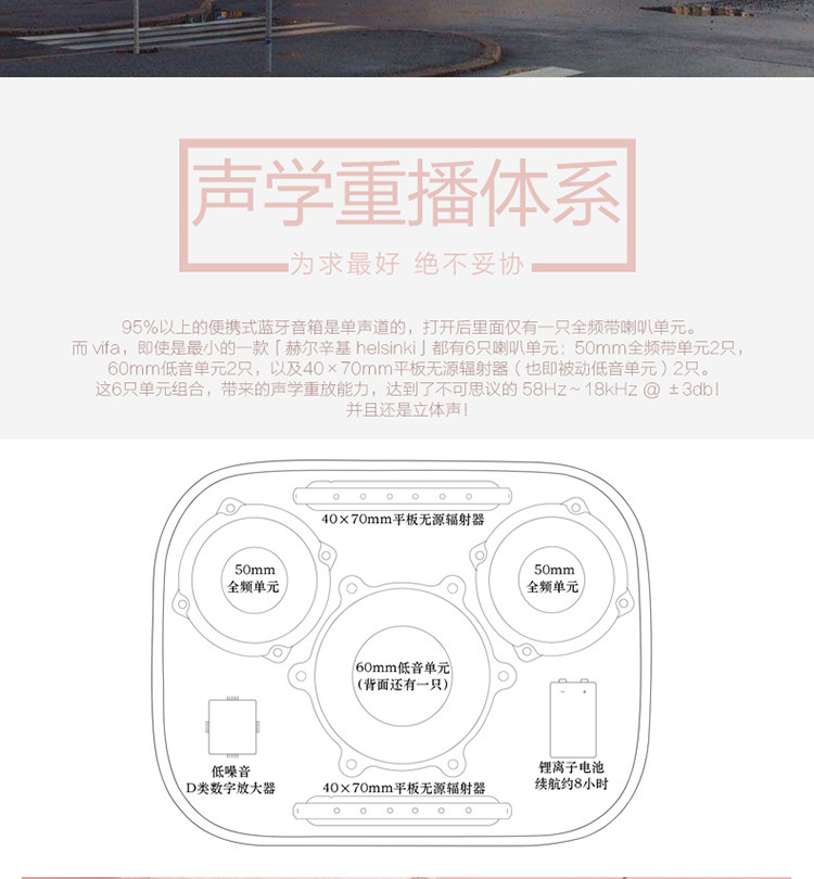 【vifavifa 音响/音箱】【Designer Lifestyle】丹麦Vifa/威发 Helsinki赫尔辛基蓝牙音箱便携无线音响 ...