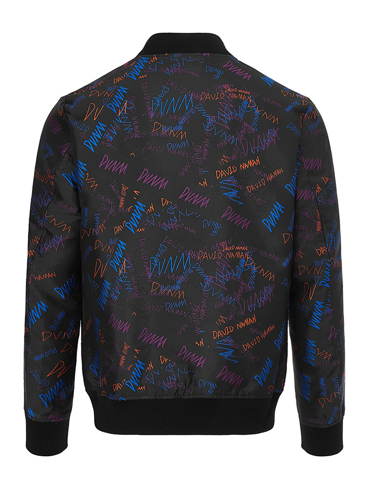 【DAVID NAMANDAVID NAMAN 男士夹克】男士夹克棒球领立领 休闲 魅惑霓虹系列品牌定制提花面料，内在有质感，外在显立体时尚 ...
