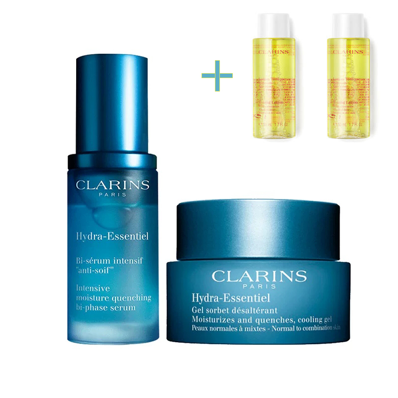 【CLARINS娇韵诗 面部护理套装】CLARINS娇韵诗沁润奇肌补水保湿套装+温和化妆水50mlX2【正品 价格 图片】 - 寺库网