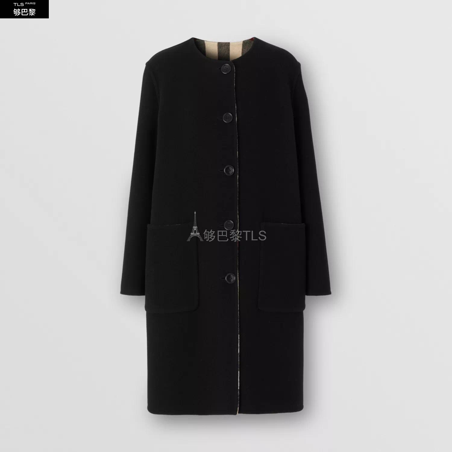 【BURBERRY博柏利 女士大衣】【包邮包税】 BURBERRY 21年春夏 女士 双面两穿格纹功能性羊毛大衣 80345161预定商品1 ...