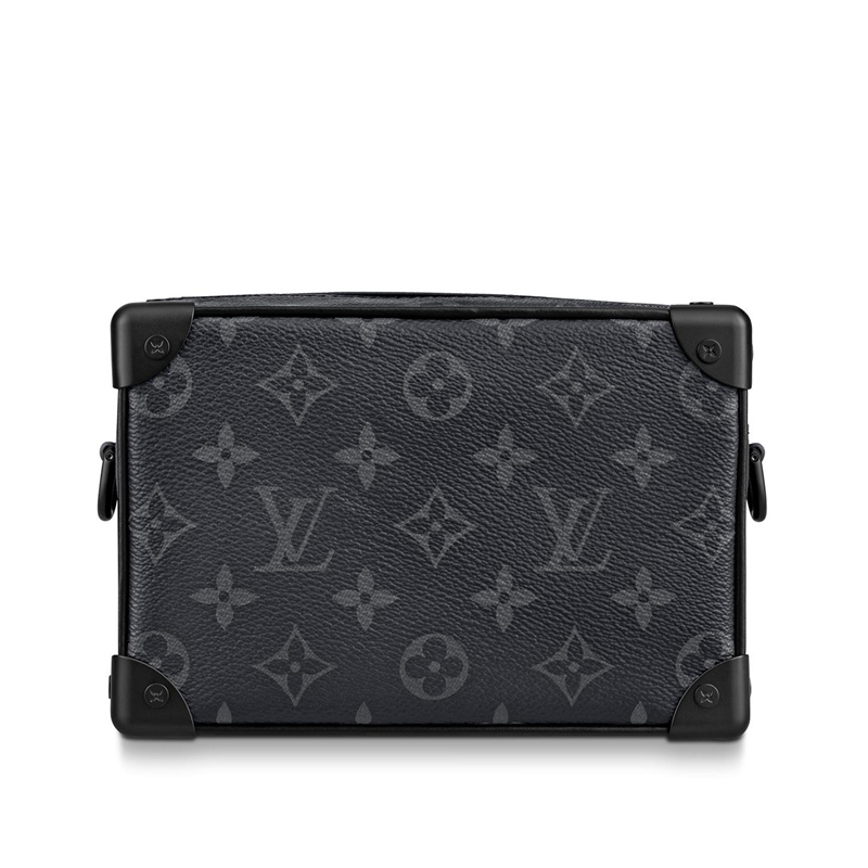 【Louis Vuitton路易威登 单肩包】【包税】Louis Vuitton/路易威登 经典款 男士MINI SOFT TRUNK黑灰色 ...