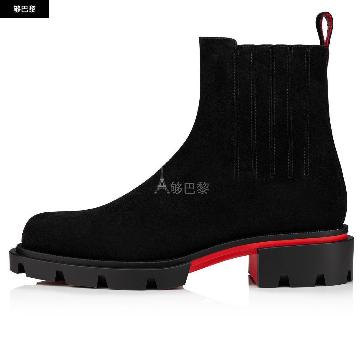 【Christian Louboutin克里斯提鲁布托 男士短靴】【包邮包税】 CL红底鞋 23年春夏 男士 短靴 Cheney Walk ...