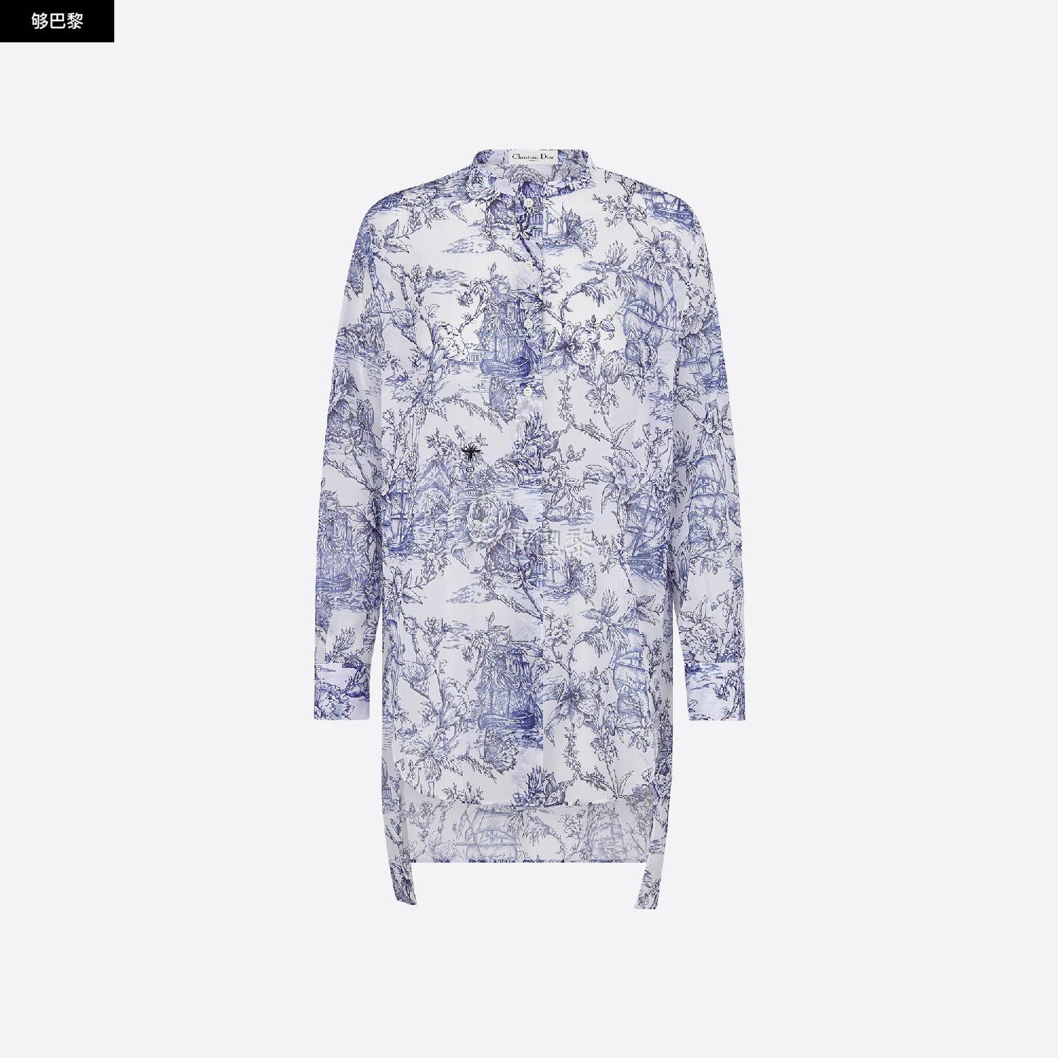 【DIOR迪奥 女士长袖衬衫】【包邮包税】 DIOR迪奥 22年秋冬 女士 长袖衬衫 长款衬衫 311B54A3845_X0825【正品 价格 ...