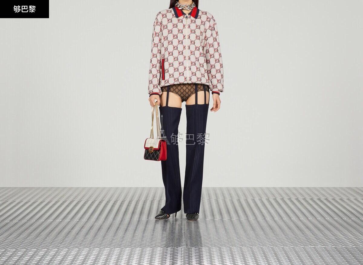 【GUCCI古驰 女士针织衫/毛衣】【包邮包税】 GUCCI古驰 23春夏 女士 GG棉质提花拉链开衫 743270 XKC5P 9182 ...