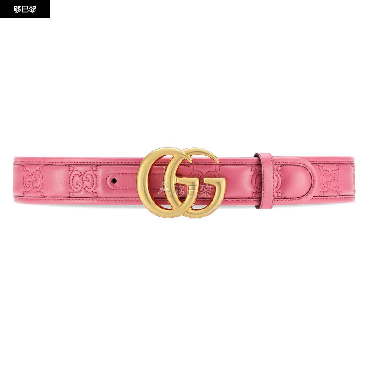 【GUCCI古驰 腰带】【包邮包税】 GUCCI古驰 23春夏 女士 GG MARMONT MATELASSé WIDE BELT ...