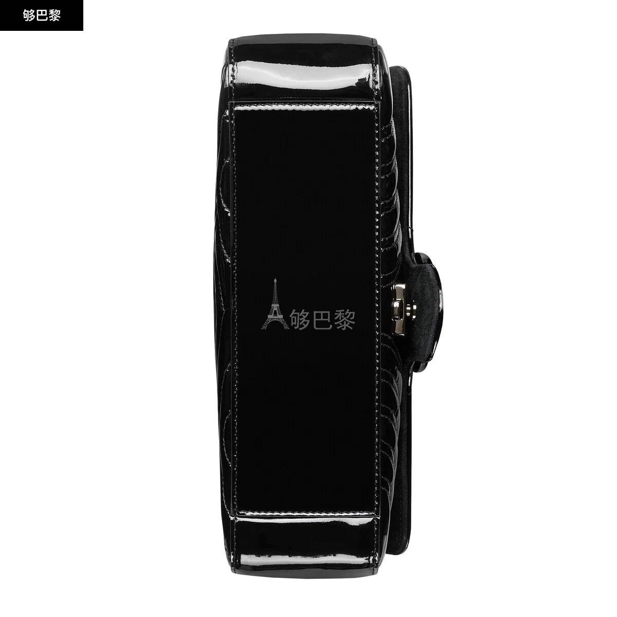 【GUCCI古驰 单肩包】【包邮包税】 GUCCI古驰 23秋冬 女士 GG MARMONT系列小号漆皮肩背包 443497 AACC2 ...