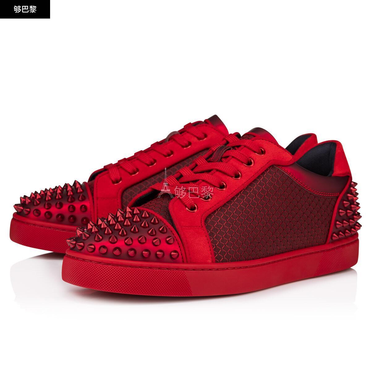 【Christian Louboutin克里斯提鲁布托 休闲运动鞋】【包邮包税】 CL红底鞋 23秋冬 男士 休闲运动鞋 Seavaste 2 ...