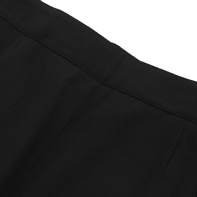 【PRADA普拉达 女士西裤】PRADA/普拉达 黑色 女士撞色分明裤线饰直筒九分西裤 P208D_1V66_F057Z_S_201【正品 ...